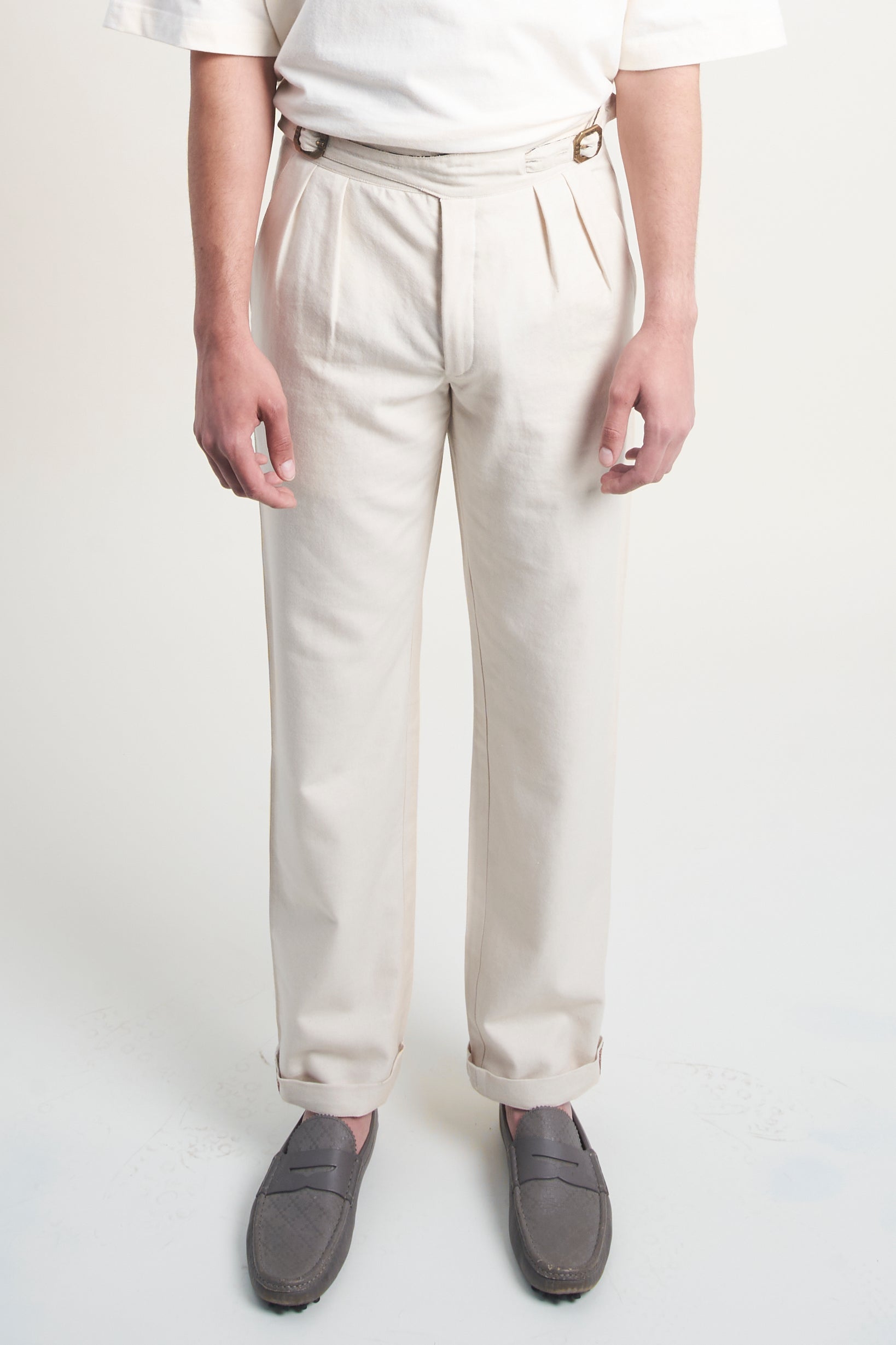 Wool Pleated Buckle Trouser – Villager Studio